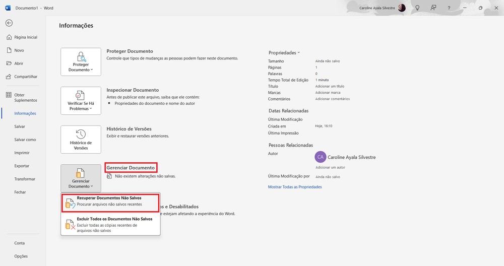 Como recuperar arquivos não salvos no Microsoft Word Veja tutorial