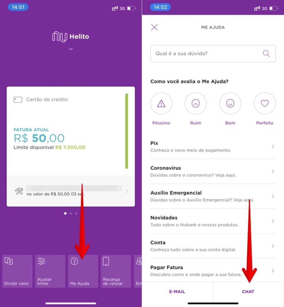 Como emitir extrato bancário Nubank