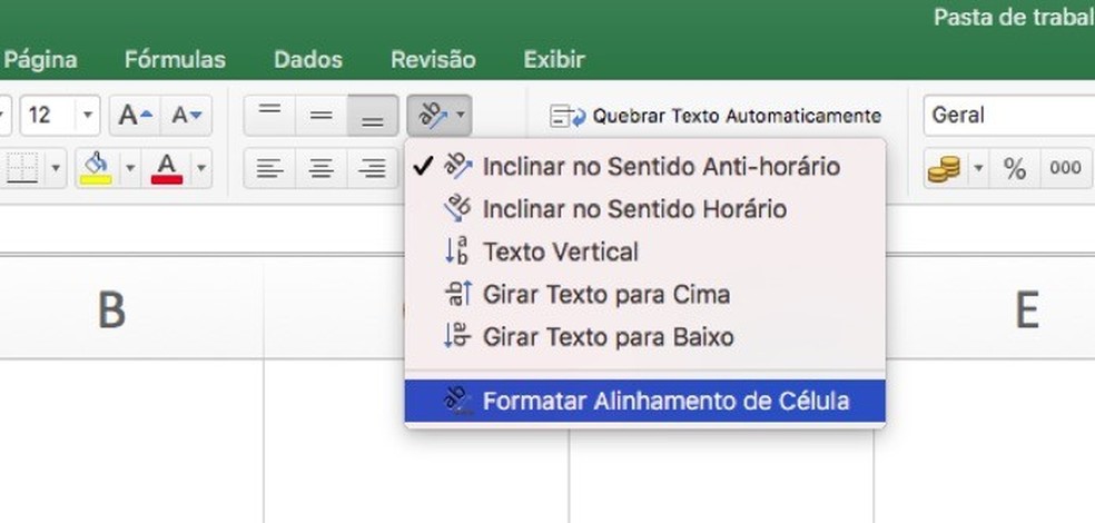 Como Rotacionar Um Texto No Excel