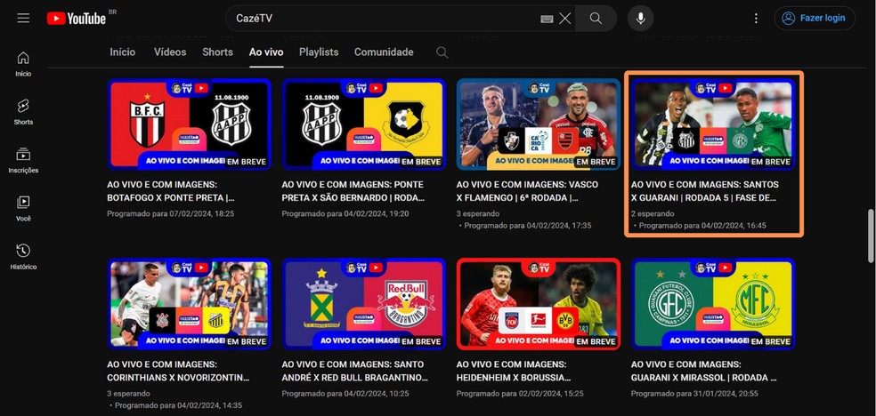 Santos x Guarani como assistir ao jogo do Paulistão na CazéTV
