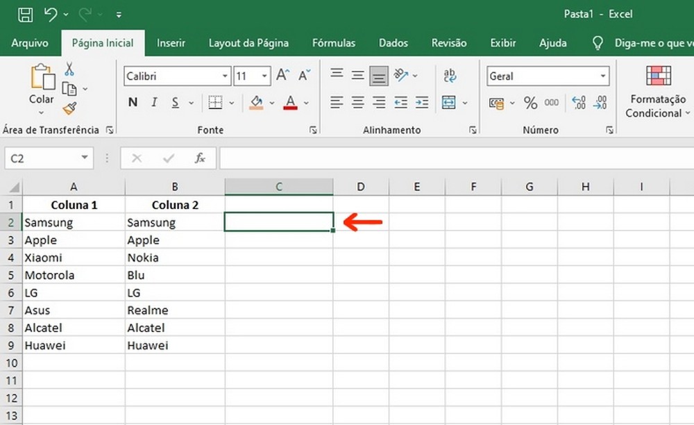 Como Comparar Duas Colunas Do Excel