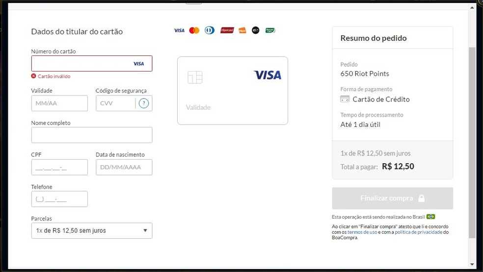 Como comprar Riot Points (RP) no League of Legends, MOBA da Riot Games