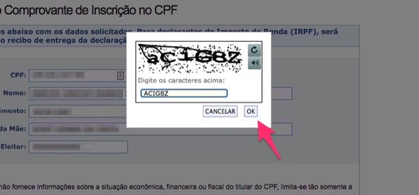 Como imprimir o CPF pela Internet