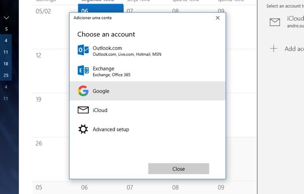 Como adicionar o Google Calendar Desktop no Windows 10