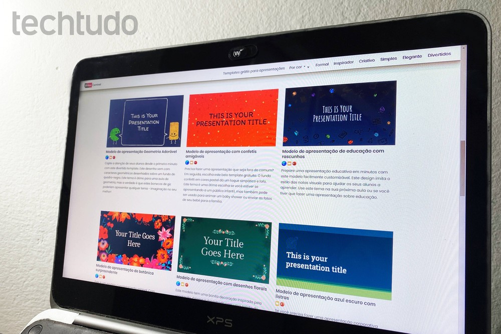 Como baixar templates do Google Slides de graça no site Slides Carnival