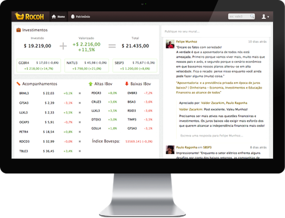 Rocoh, rede social brasileira voltada para investimentos na bolsa de ...