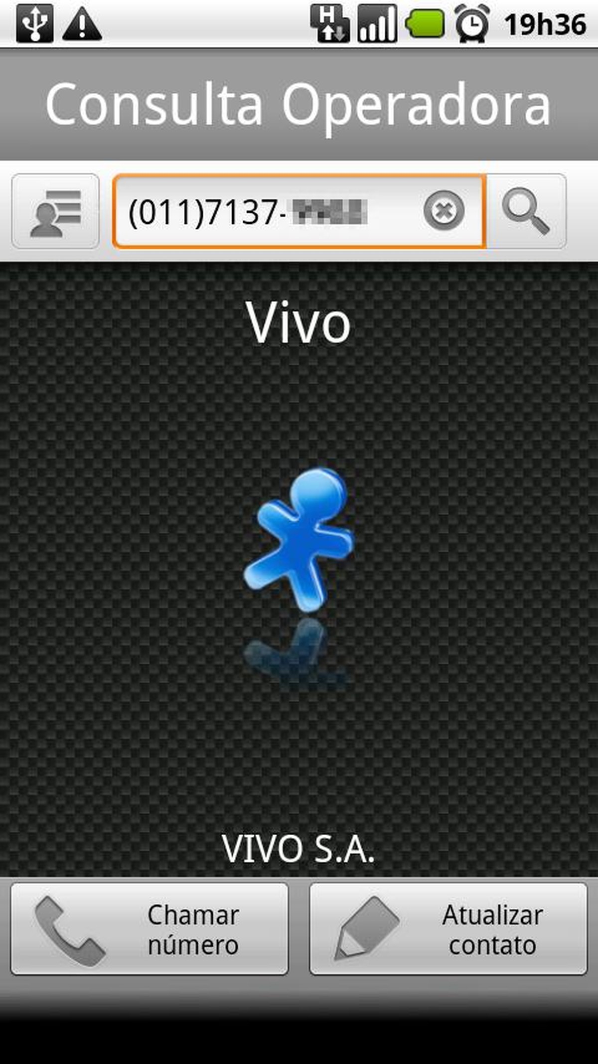 Como saber a operadora dos contatos no Android
