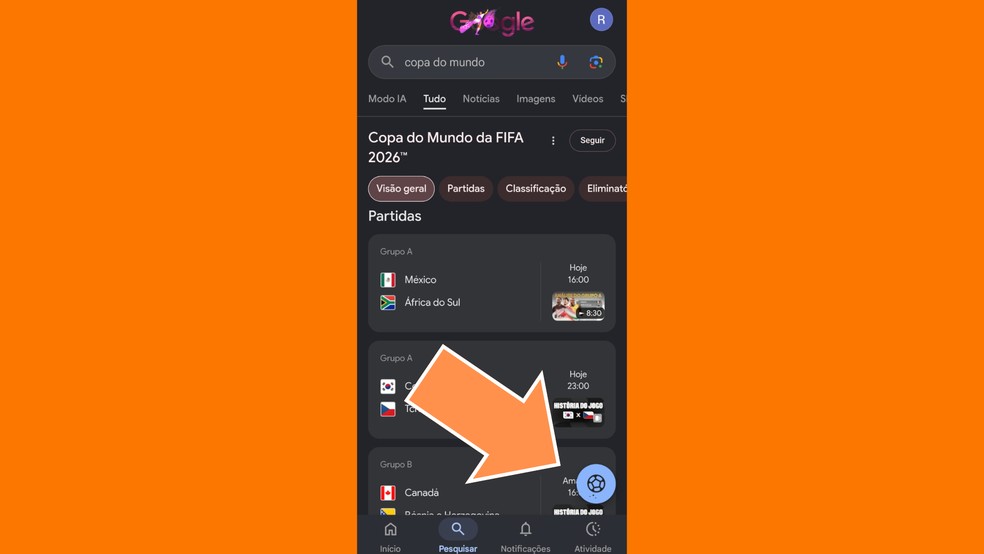 Mini Cup do Google: confira como jogar o game da Copa do Mundo de 2026