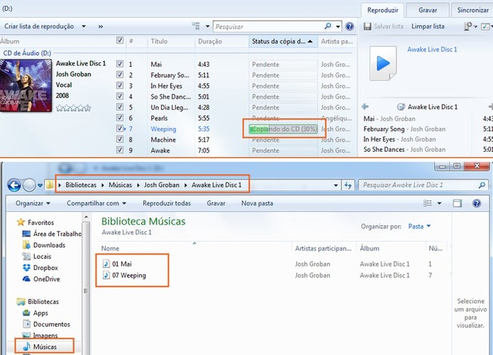 Como copiar um CD usando o Windows Media Player