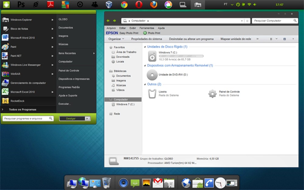 Como deixar o seu Windows 7 com visual do Android