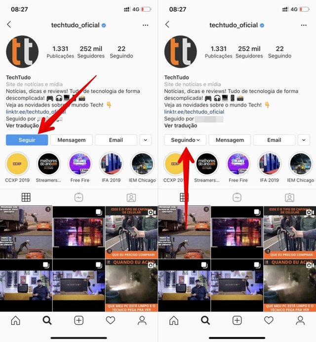 Como ativar notificações de posts no Instagram