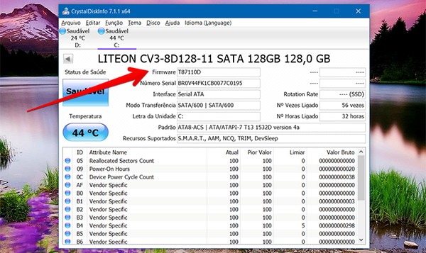 Veja como descobrir a versão do firmware do seu SSD