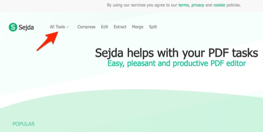 Como adicionar fotos em documentos PDF com o serviço online Sejda
