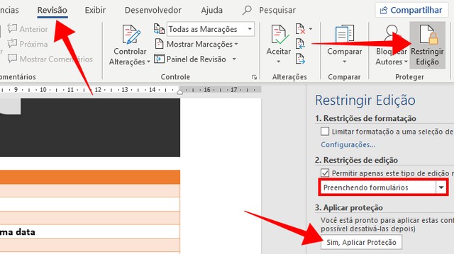 Como criar um formulário preenchível no Word