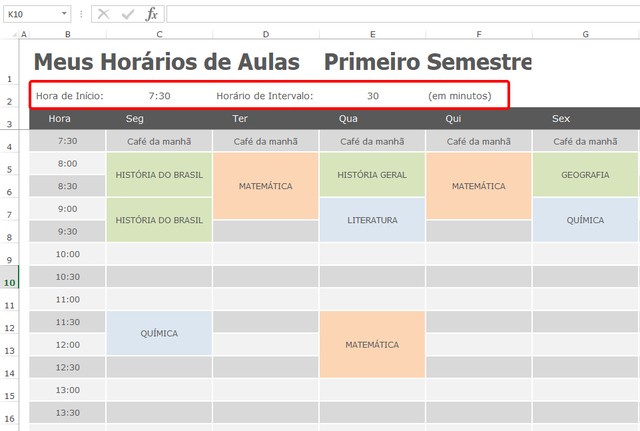 Planilha de estudos: como baixar e personalizar modelo no Excel