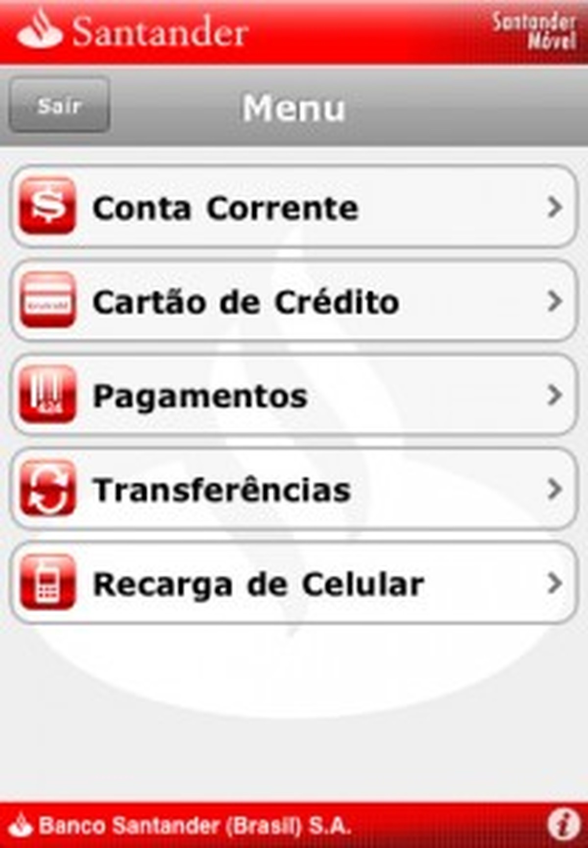 Santander lança app para iPhone, Android e Blackberry