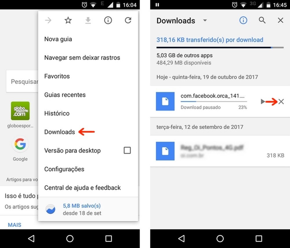 Como evitar download automático de arquivos no Android