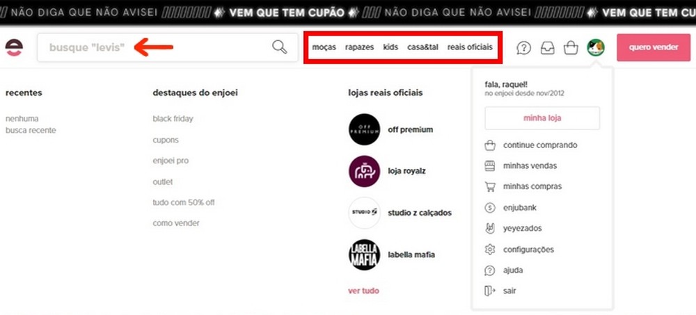 Como comprar no Enjoei pelo PC