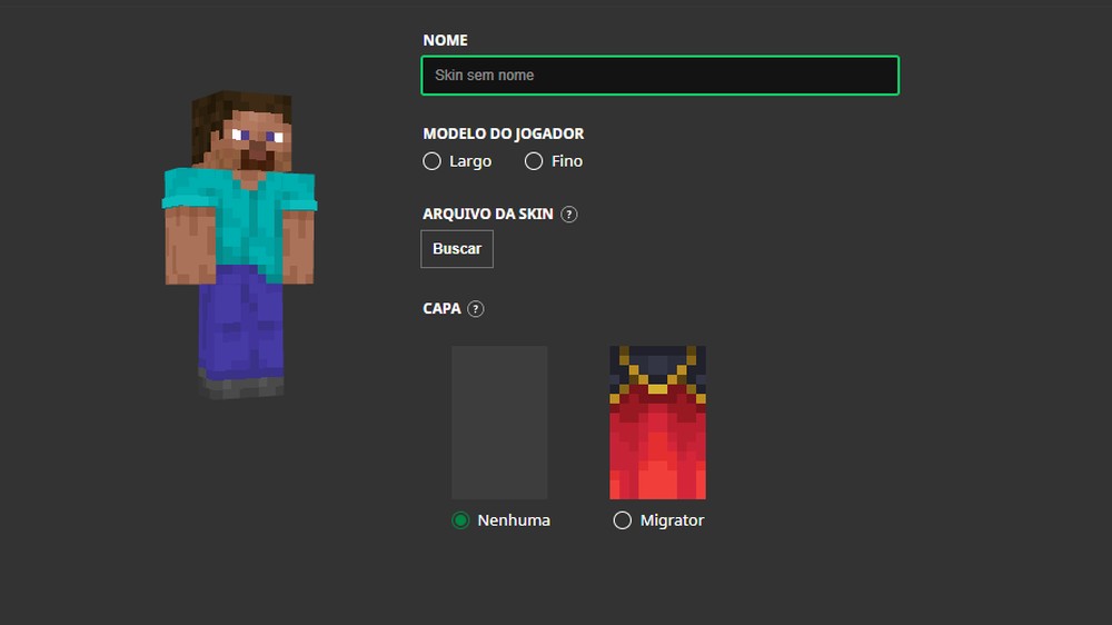 Como colocar skin no Minecraft