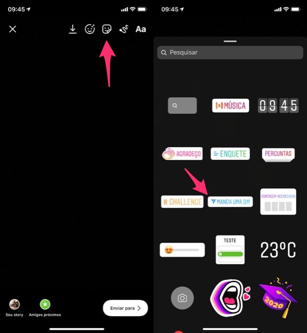 'Manda Uma DM' no Instagram: como usar o adesivo nos Stories