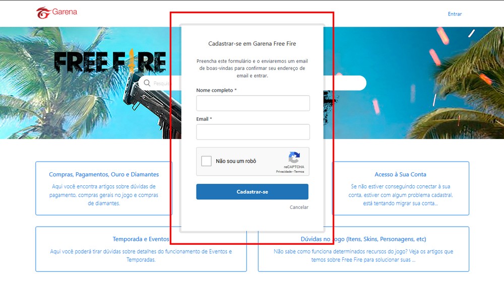 Free Fire: como entrar em contato com o suporte da Garena