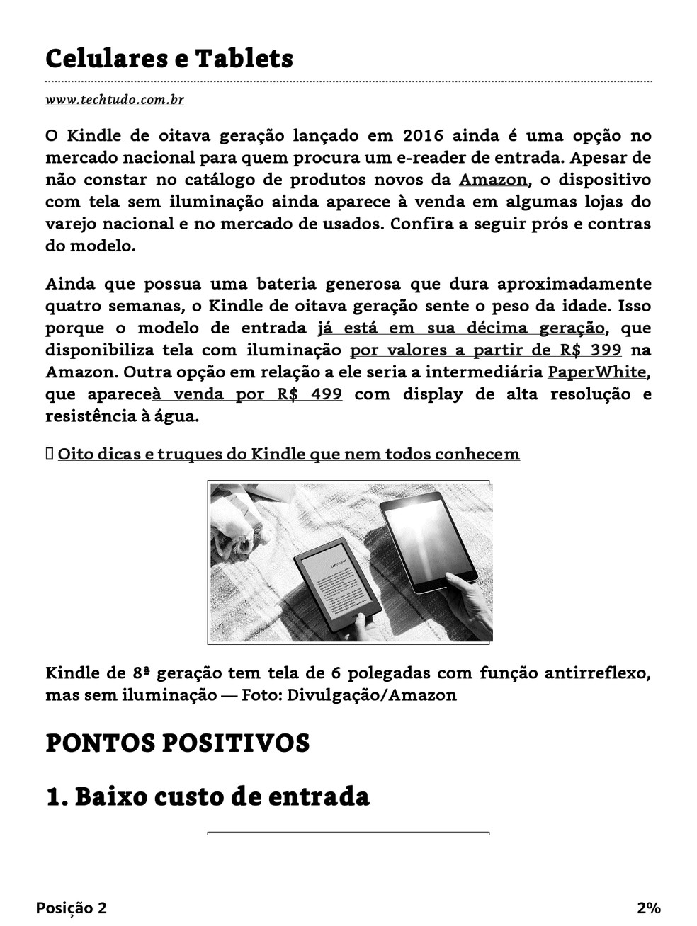 Como usar o Send to Kindle