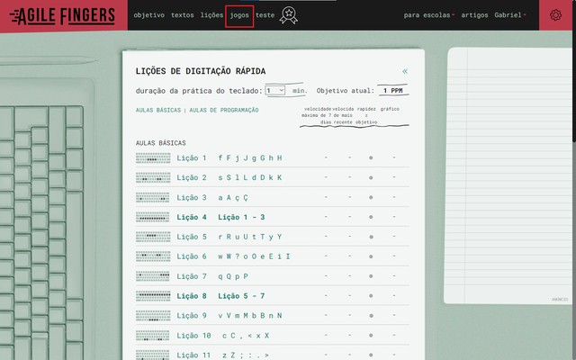Agile Fingers: como usar site para aprender a digitar mais rápido no PC