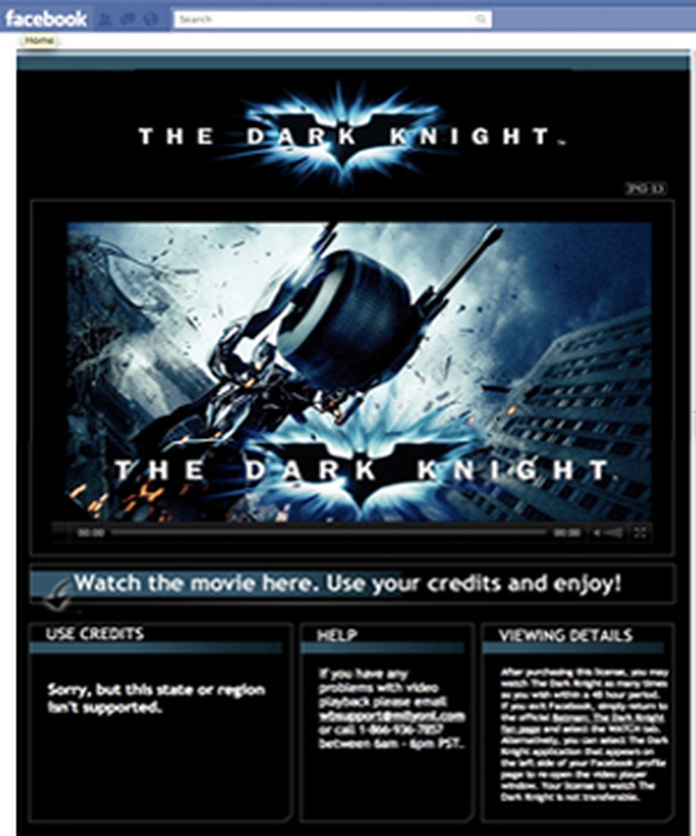 Warner Bros. oferece aluguel de filme via Facebook