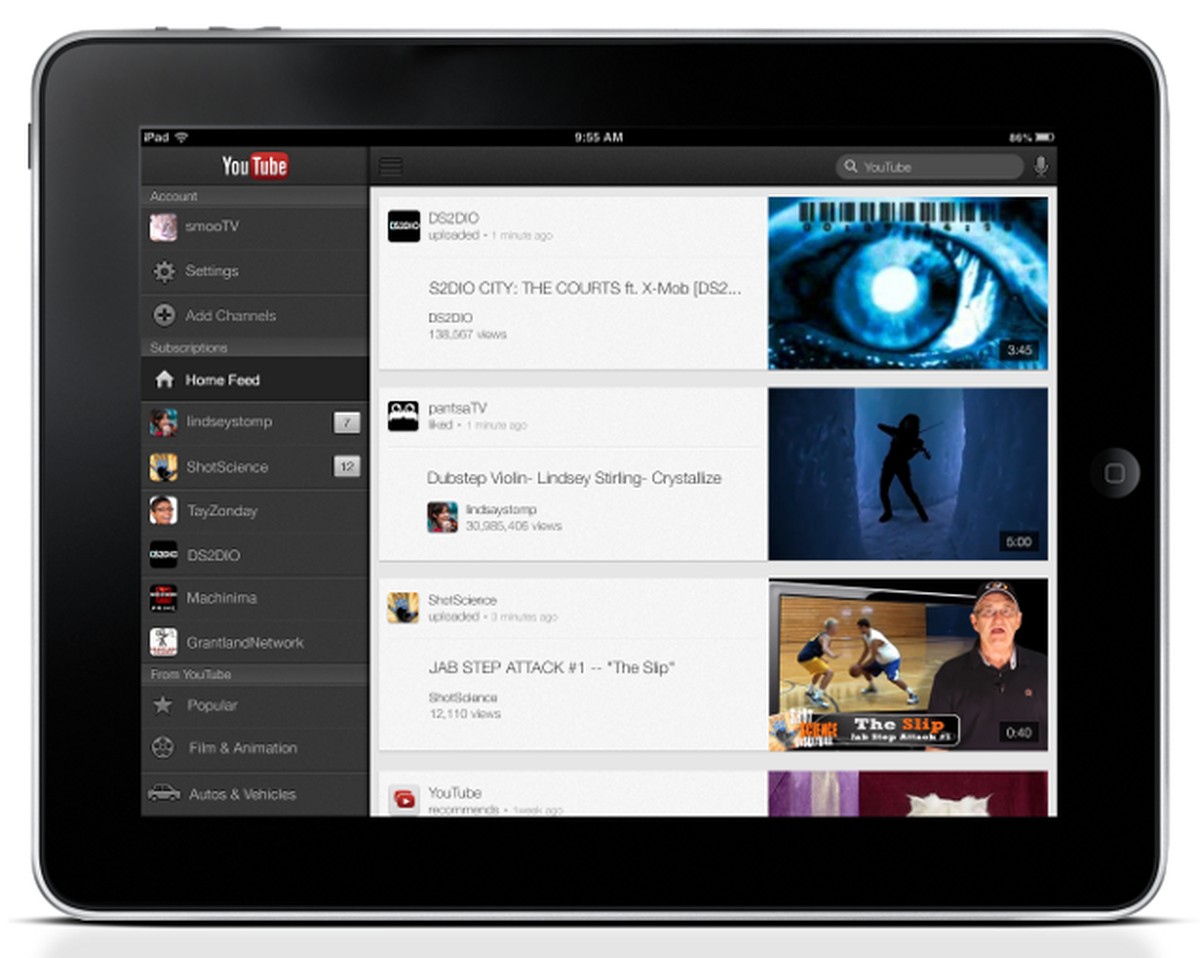 YouTube ganha atualização para iOS com suporte ao iPhone 5 e iPad 4
