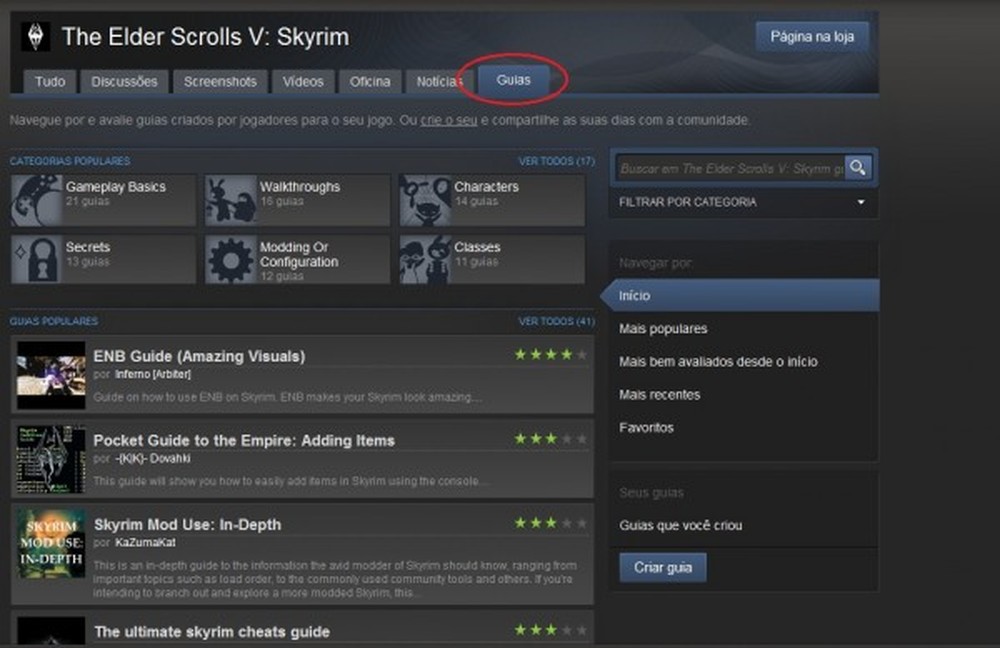 Como utilizar o sistema de Guias do Steam