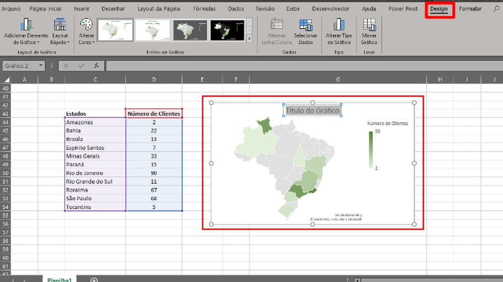 Como inserir e configurar mapas dinâmicos em planilhas do Excel