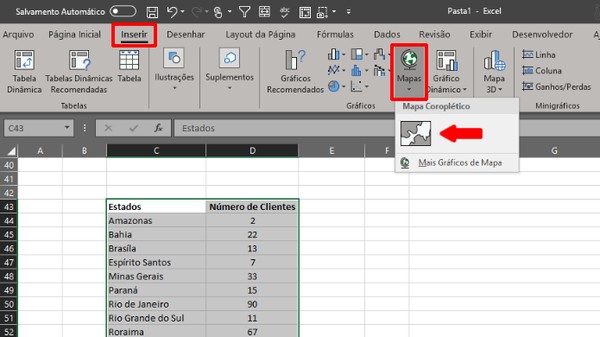 Como inserir e configurar mapas dinâmicos em planilhas do Excel