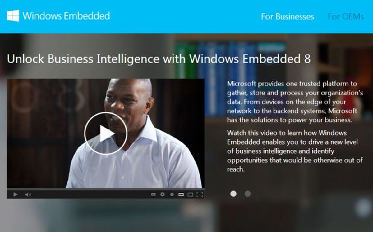Microsoft anuncia lançamento do Windows Embedded 8 para abril