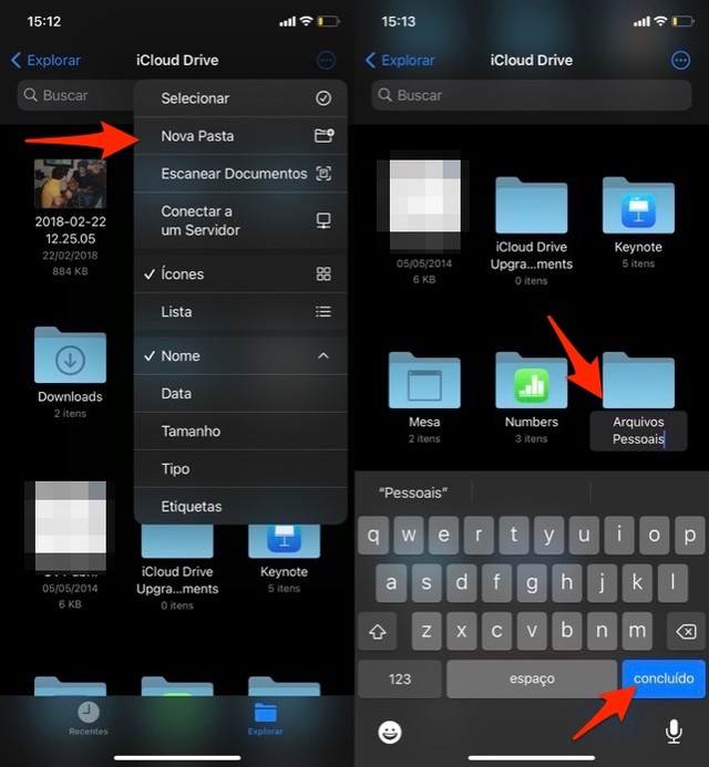 Como criar pastas no iPhone e organizar arquivos no celular no iOS