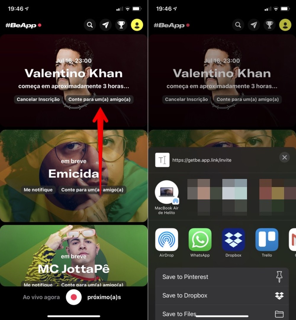 BeApp: como assistir a lives no app de streaming de música