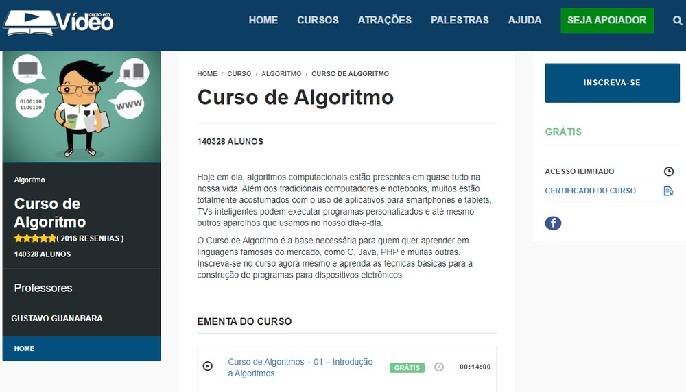 Curso de programação online e grátis: veja sete sites para fazer aulas