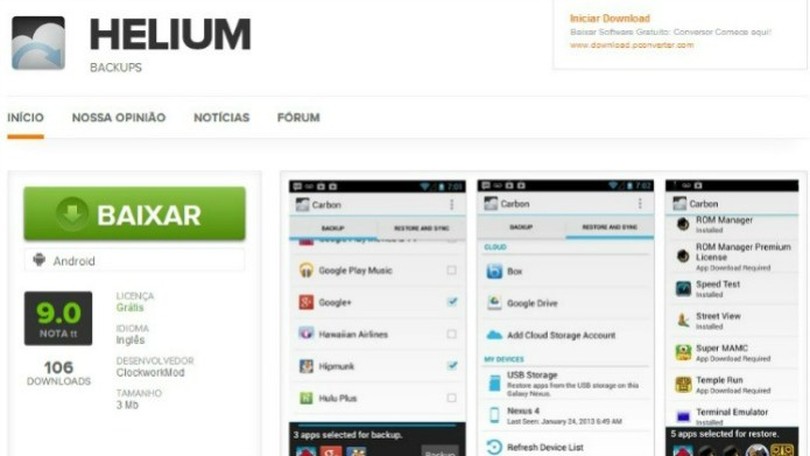 Helium | Software | TechTudo