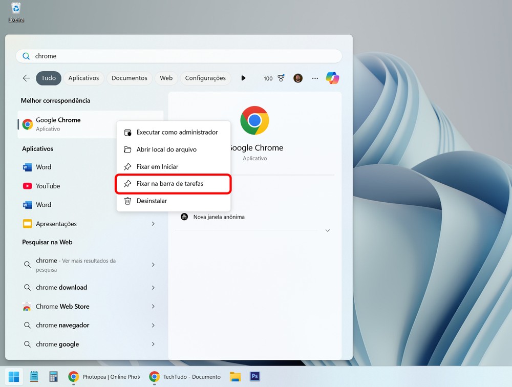 Como colocar Google Chrome na área de trabalho: saiba criar atalhos