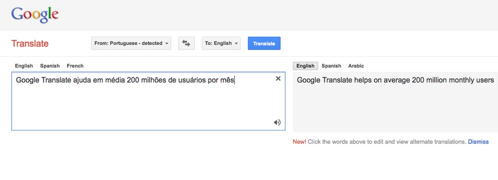 Google Translate ajuda em média 200 milhões de usuários por mês