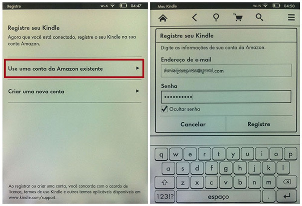Kindle: como configurar e registrar o e-reader