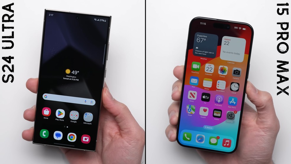 Galaxy S24 Ultra vs iPhone 15 Pro Max: qual se sai melhor em teste de ...