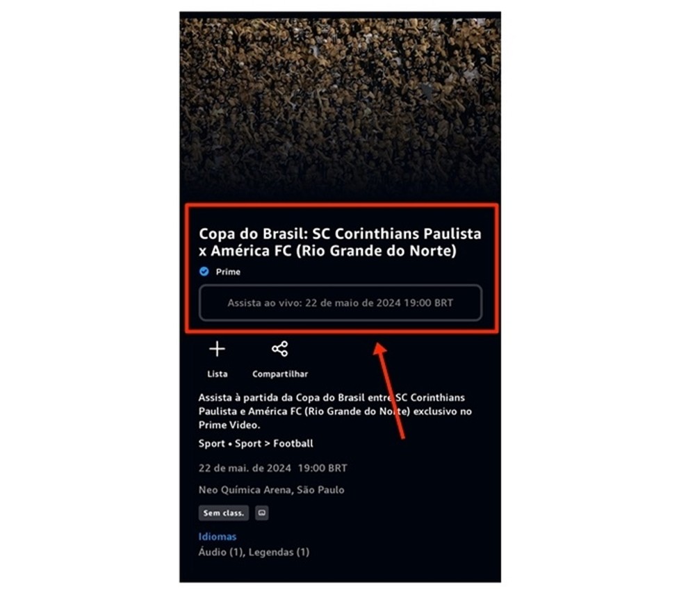 Corinthians x América-RN ao vivo: horário e onde assistir à Copa do Brasil