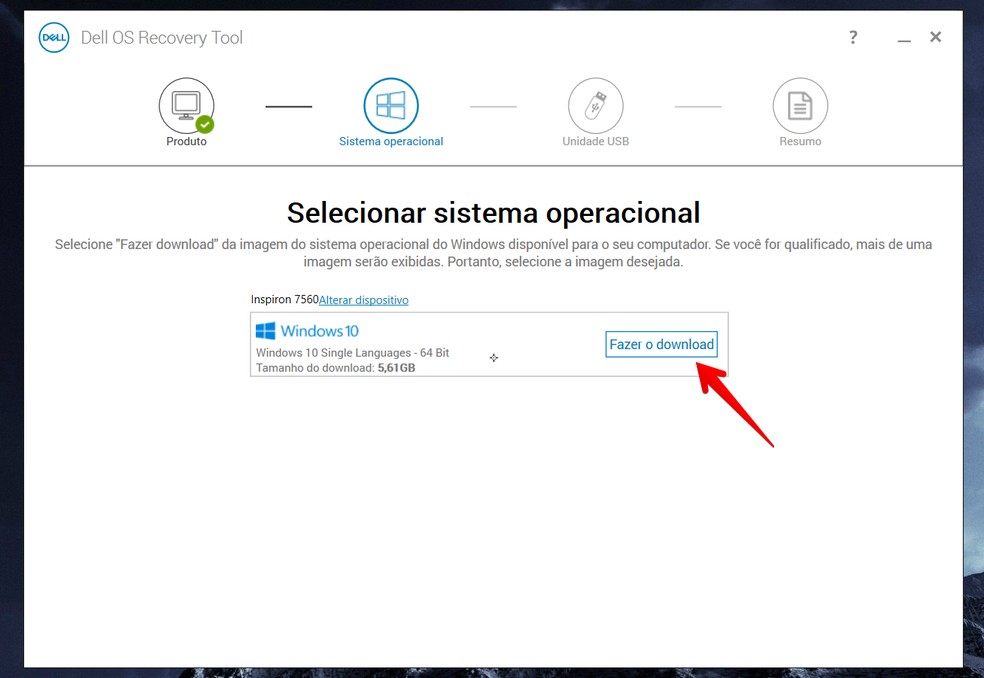Como criar uma imagem de recuperação do Windows em um PC da Dell