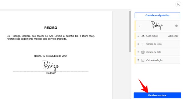 Como assinar PDF online com o Small PDF