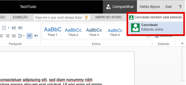 Como editar um arquivo do Word Online junto com outras pessoas