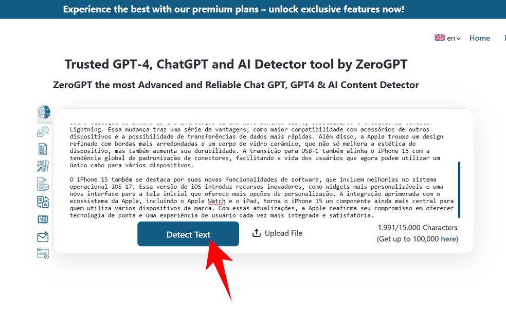 ZeroGPT: como usar detector de textos feitos com IA
