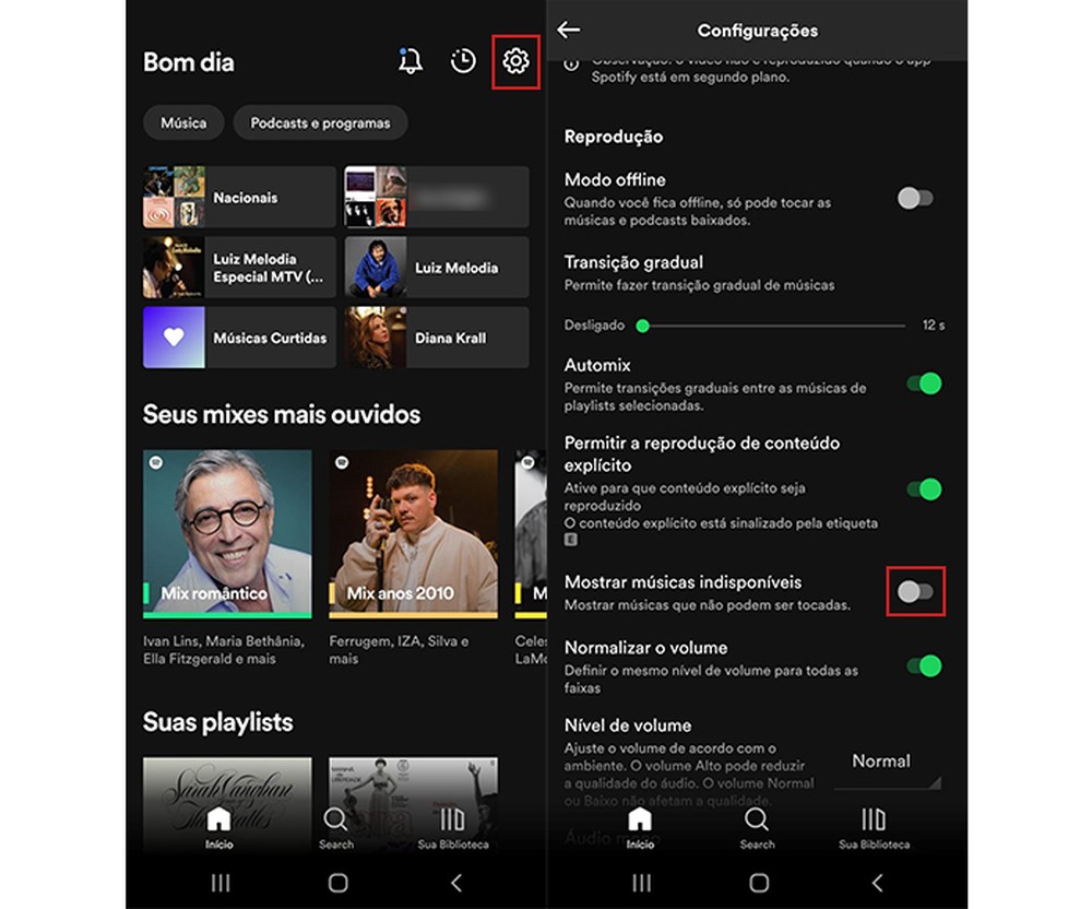 Como 'desocultar' música no Spotify pelo celular