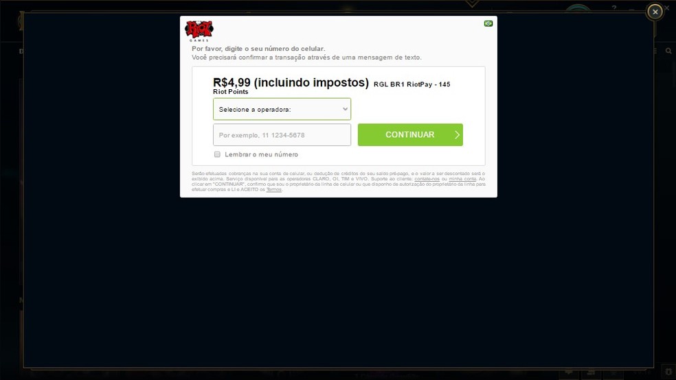 Como comprar Riot Points (RP) no League of Legends, MOBA da Riot Games