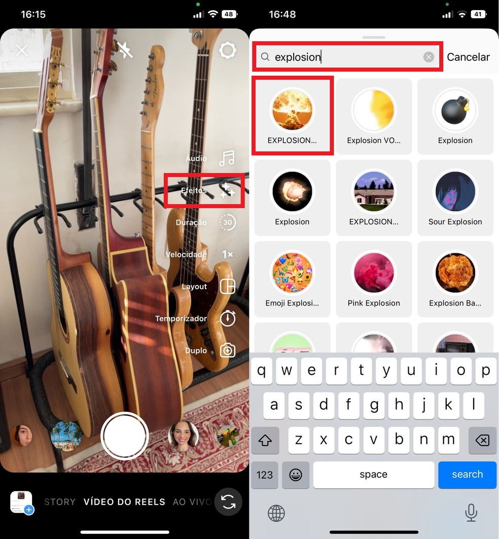 Como fazer efeito de explosão no Instagram