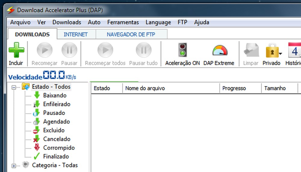 Como usar o DAP – Download Accelerator Plus